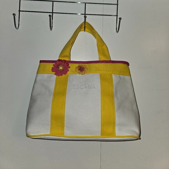 Escada | Bags | Excellent Condition Escada Rockin Rio Canvas Tote With ...